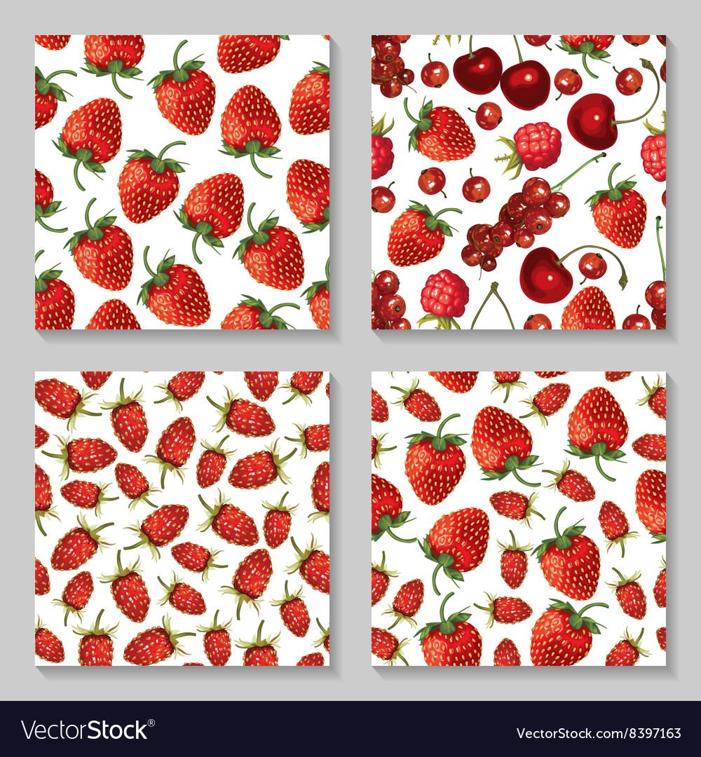 Berry pattern set Royalty Free Vector Image - VectorStock