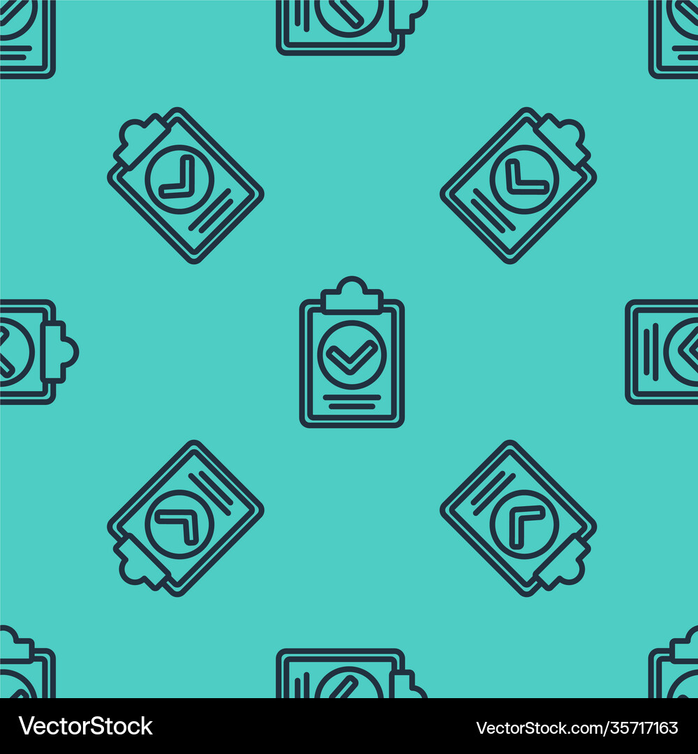 Black line verification delivery list clipboard Vector Image