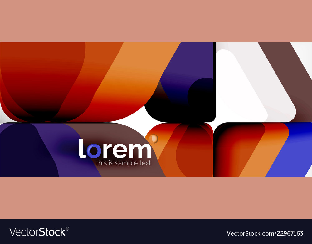 Colorful trendy geometric shapes background Vector Image