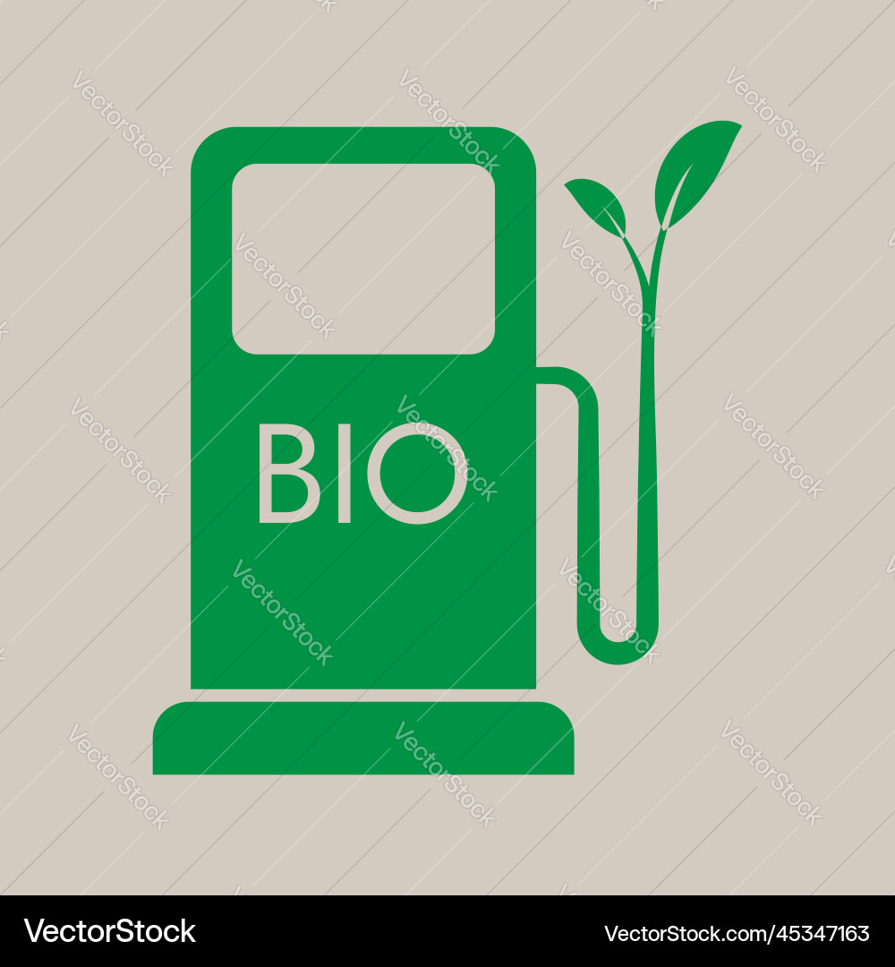 Green bio fuel icon symbol Royalty Free Vector Image