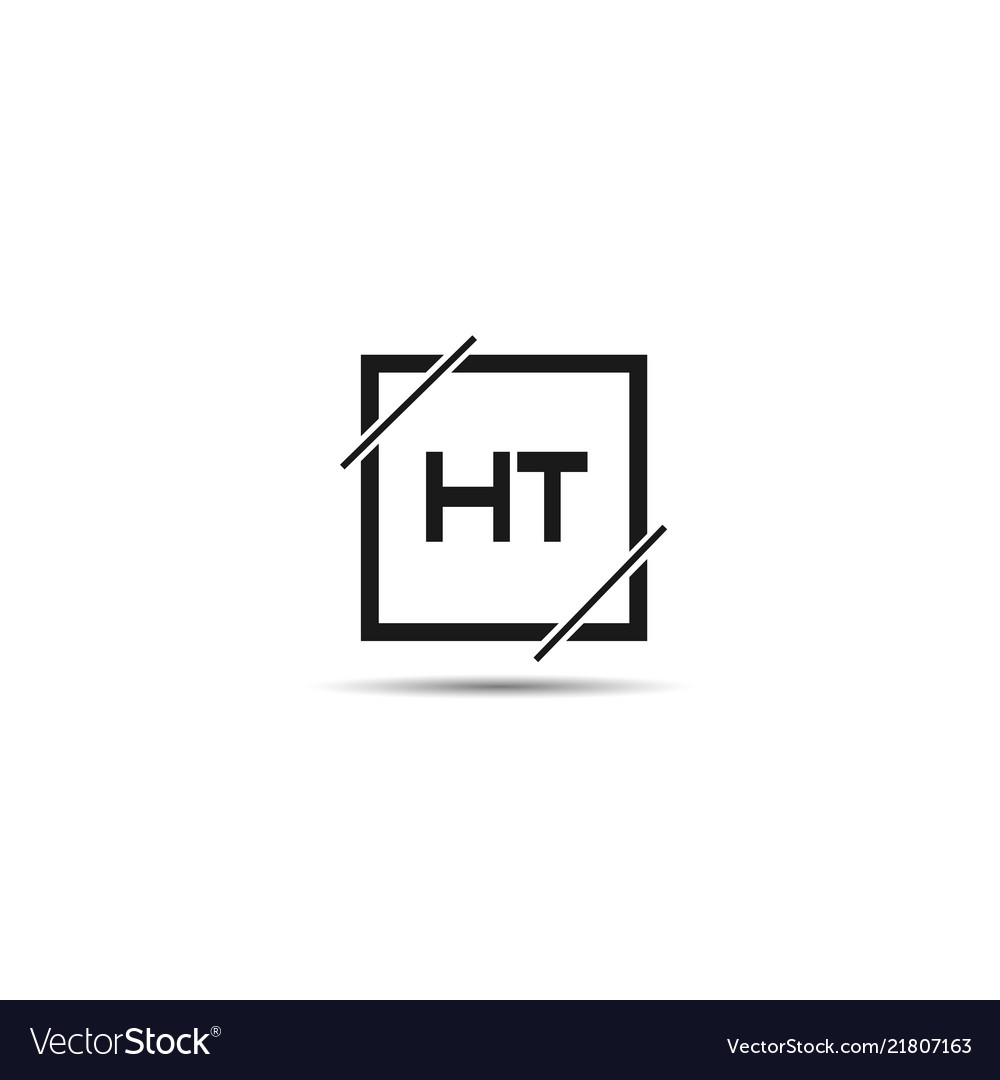 Initial letter ht logo template design Royalty Free Vector