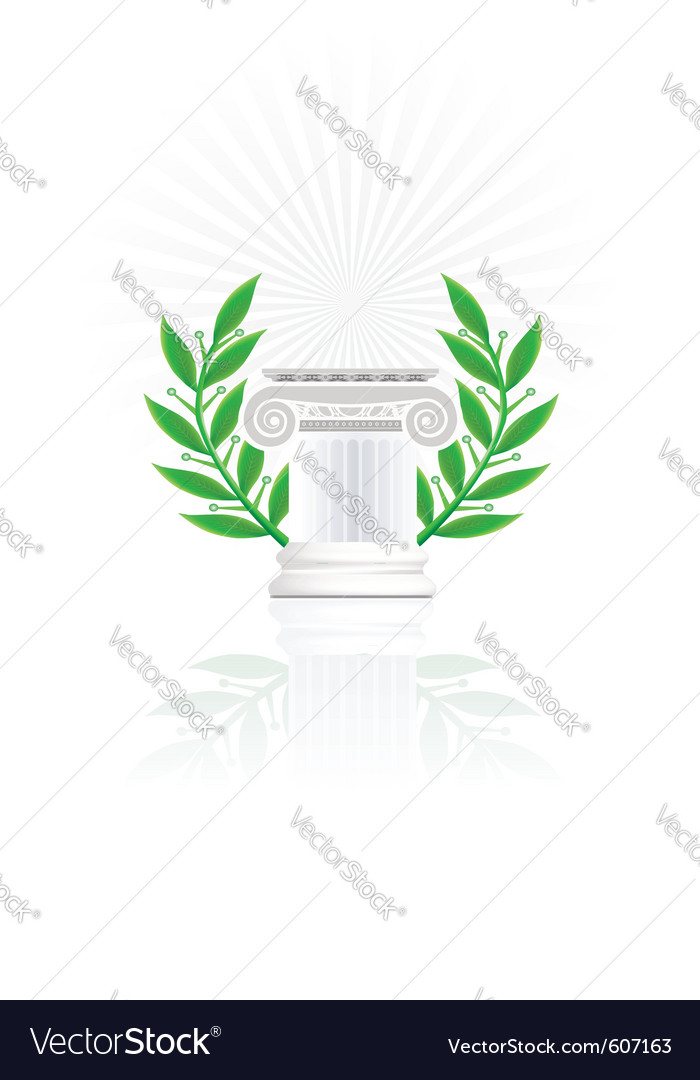 Ionic column Royalty Free Vector Image - VectorStock