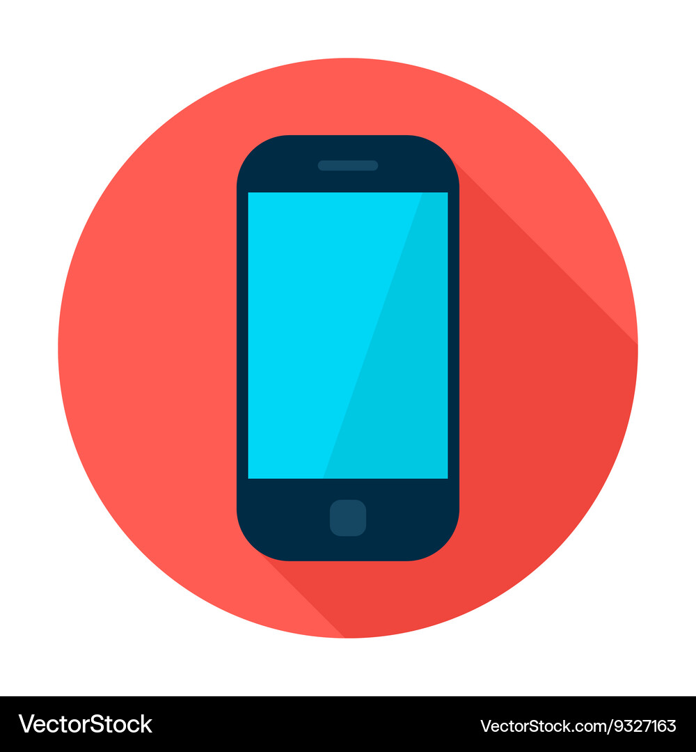 Mobile Phone Flat Icon Royalty Free Vector Image