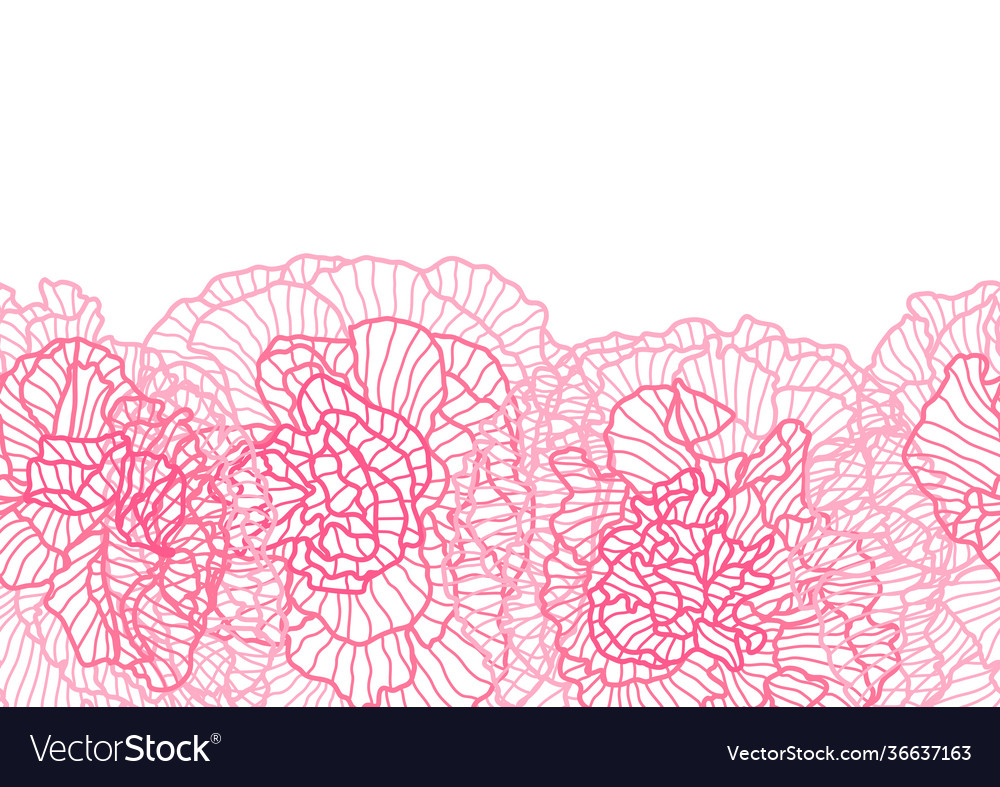 Seamless pattern with linear roses Royalty Free Vector Image