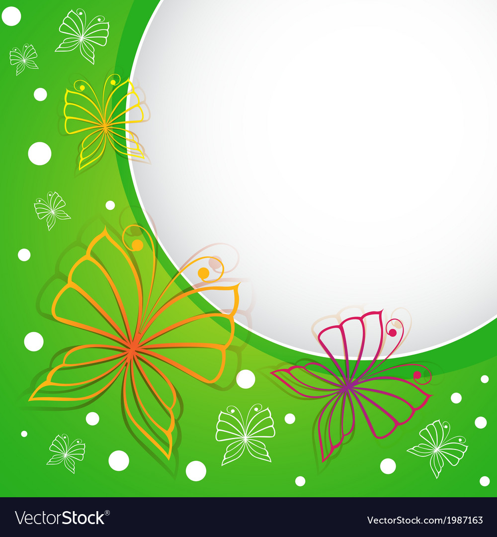 Spring template with butterflies Royalty Free Vector Image
