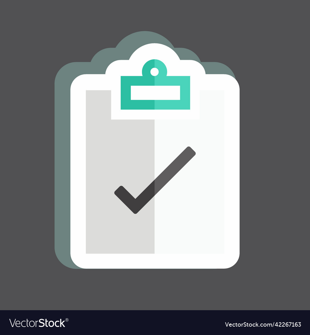 Sticker assignment turned suitable Royalty Free Vector Image