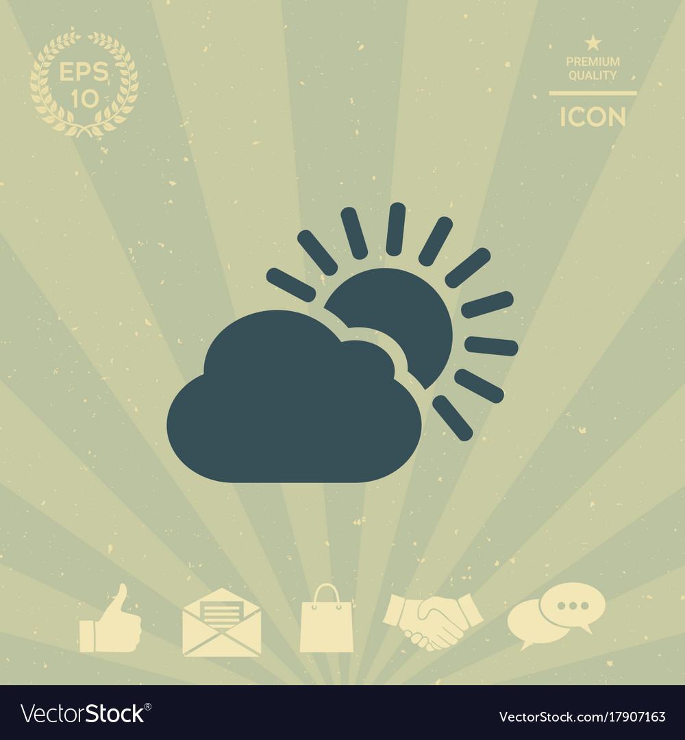 Sun cloud icon Royalty Free Vector Image - VectorStock