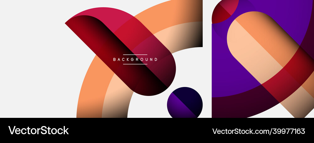 Trendy shapes color minimal design composition Vector Image
