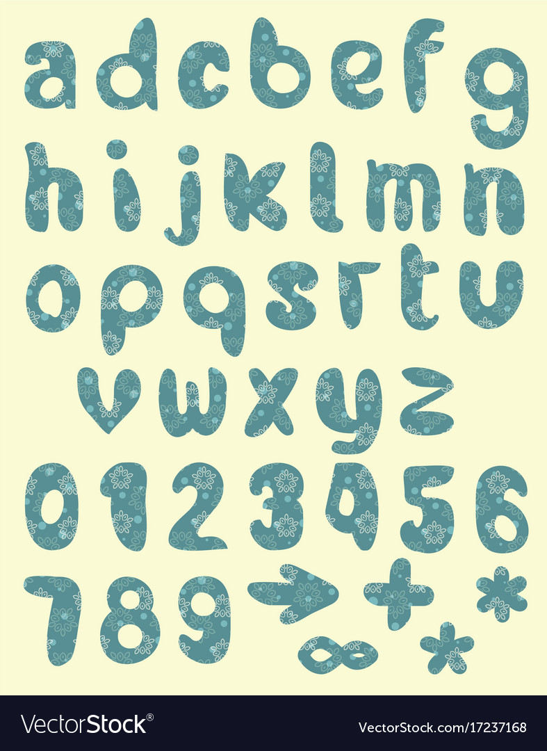 Alphabet set Royalty Free Vector Image - VectorStock