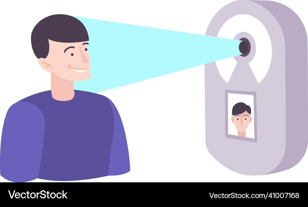 Biometric Technology Icon Royalty Free Vector Image
