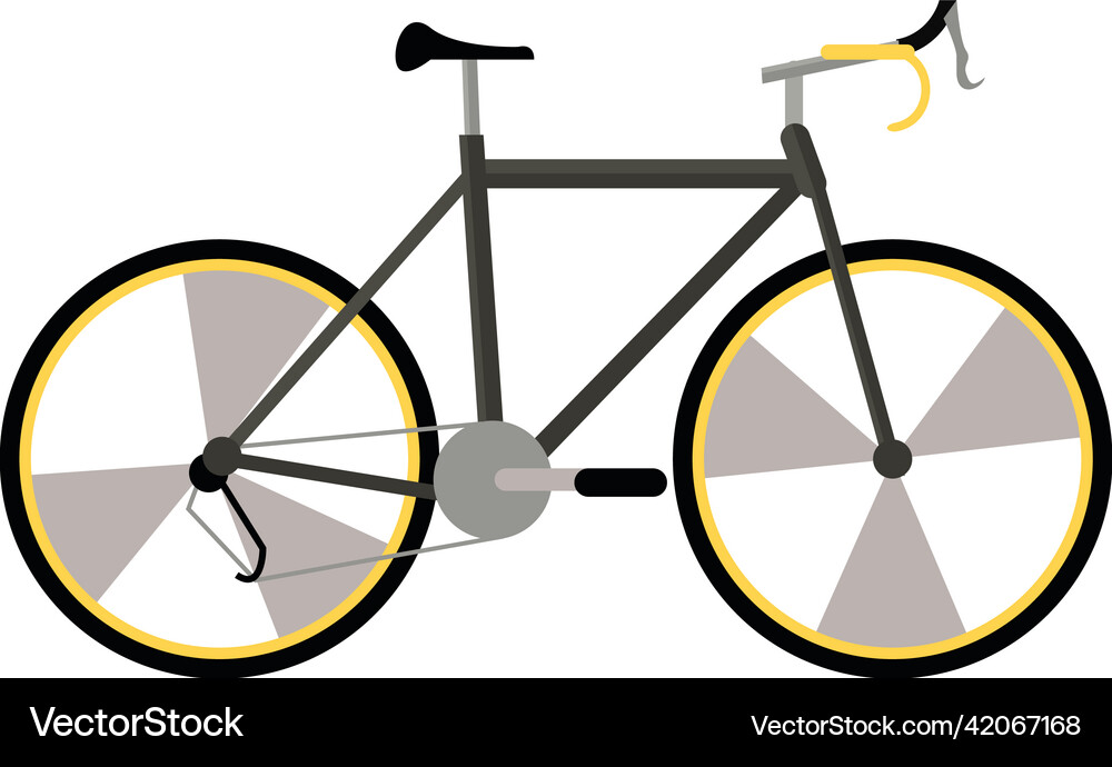 Black bicycle vehicle Royalty Free Vector Image