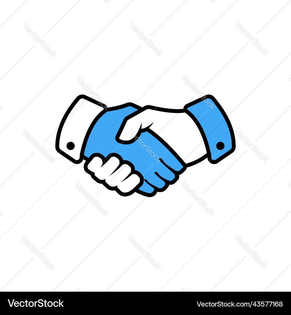 Handshake and partnership logo design template Vector Image