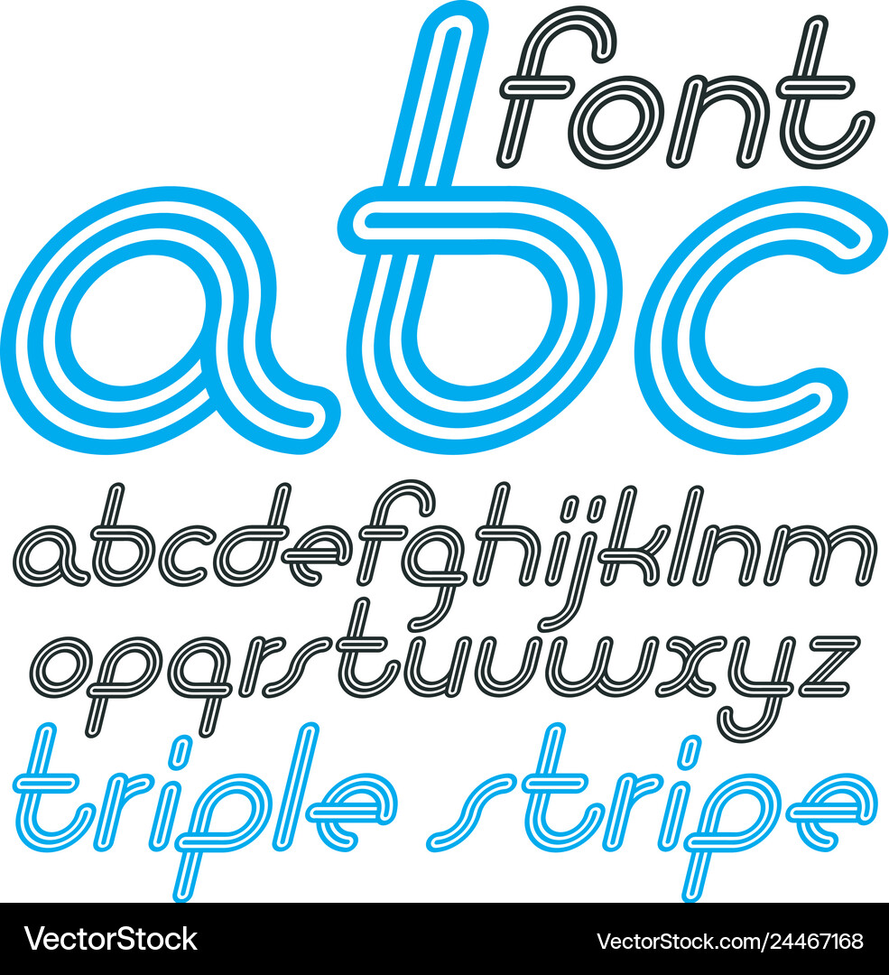 Retro lowercase english alphabet letters abc Vector Image
