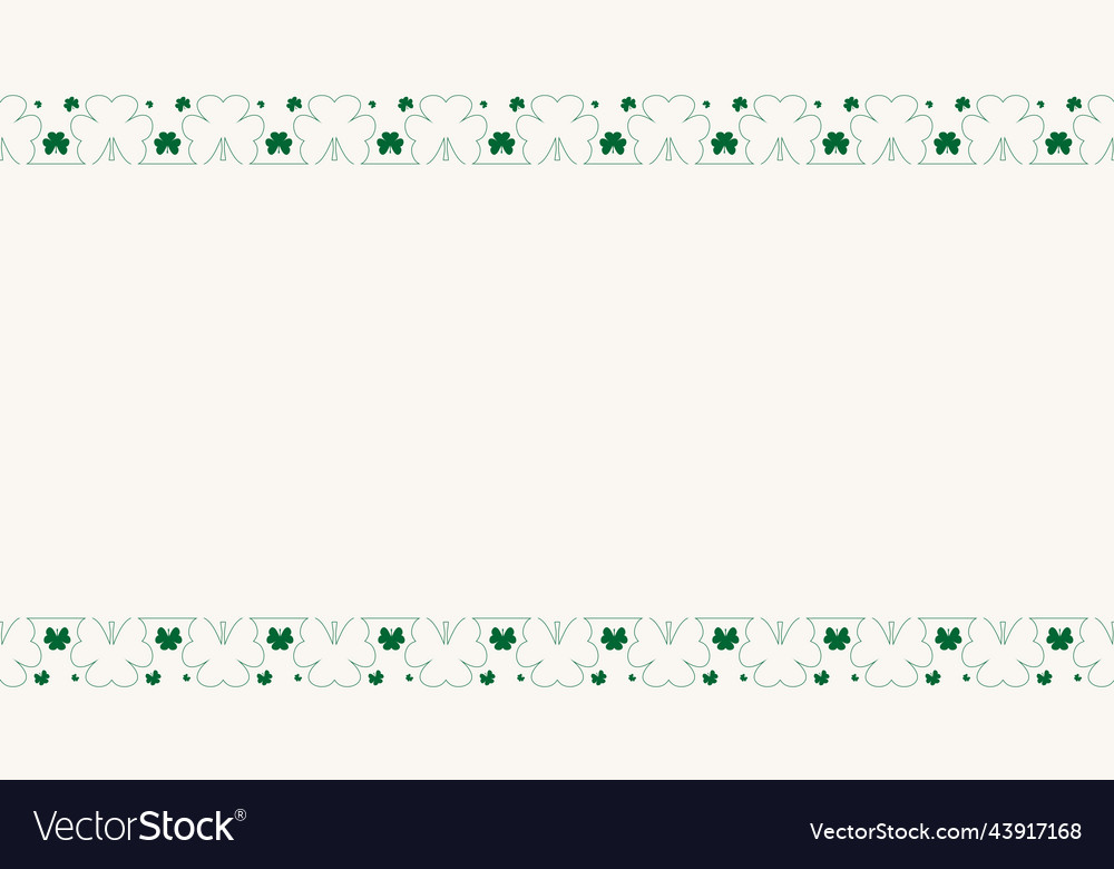 St patricks day greeting card template border Vector Image