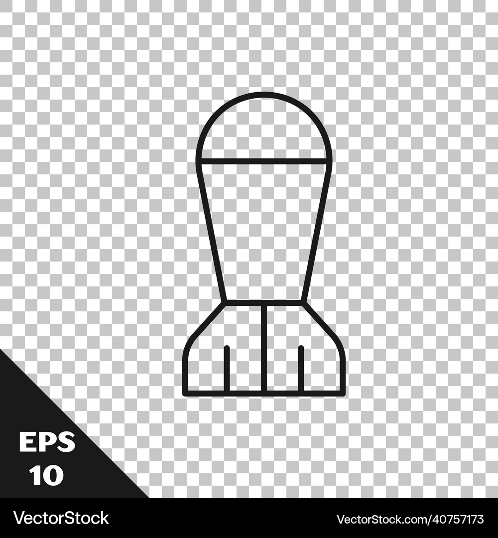 Black line aviation bomb icon isolated Royalty Free Vector