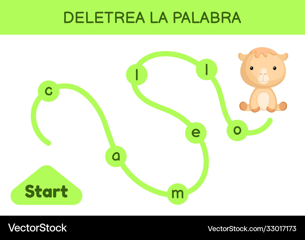 Deletrea la palabra - spell word maze Royalty Free Vector