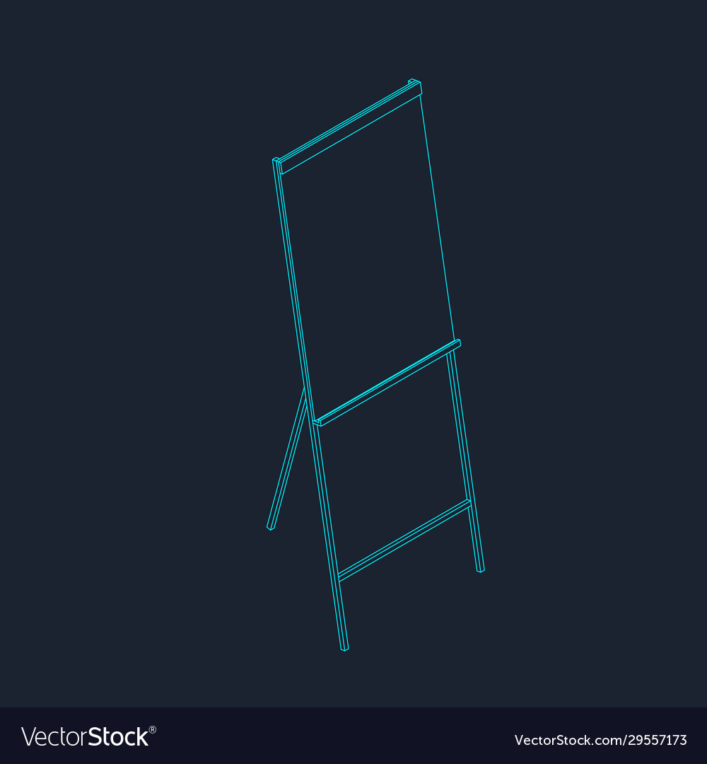 Empty flip chart outline Royalty Free Vector Image