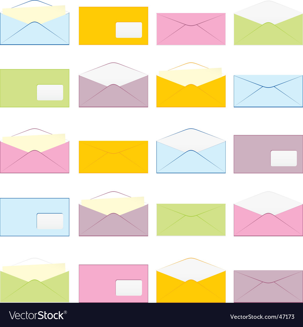 Envelopes set Royalty Free Vector Image - VectorStock