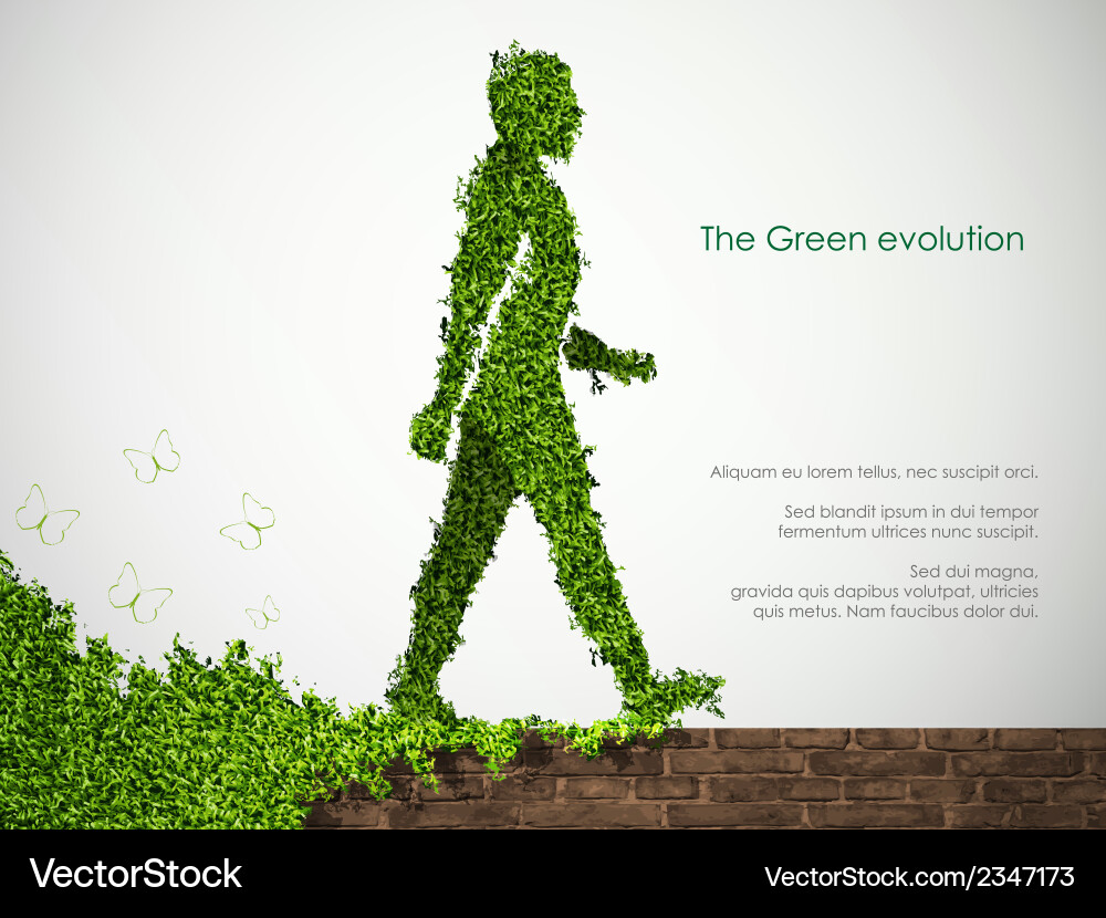 Evolution of the concept of greening Royalty Free Vector