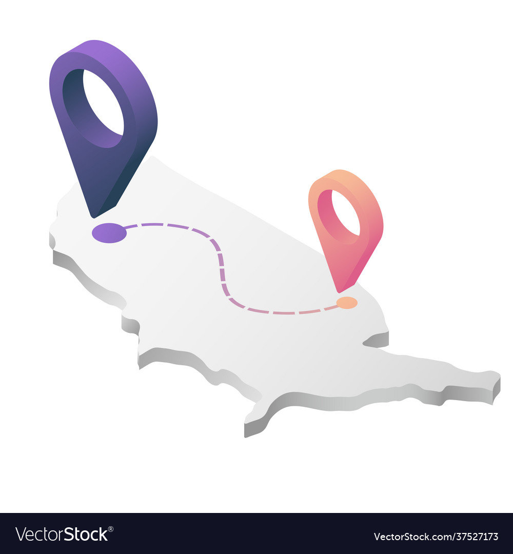 Gps route Royalty Free Vector Image - VectorStock