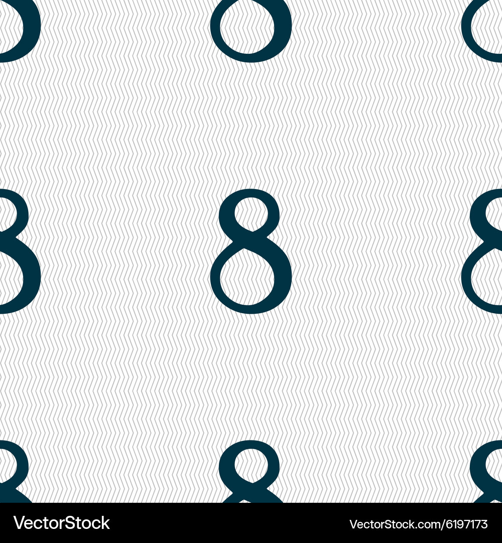 Number eight icon sign seamless abstract Vector Image
