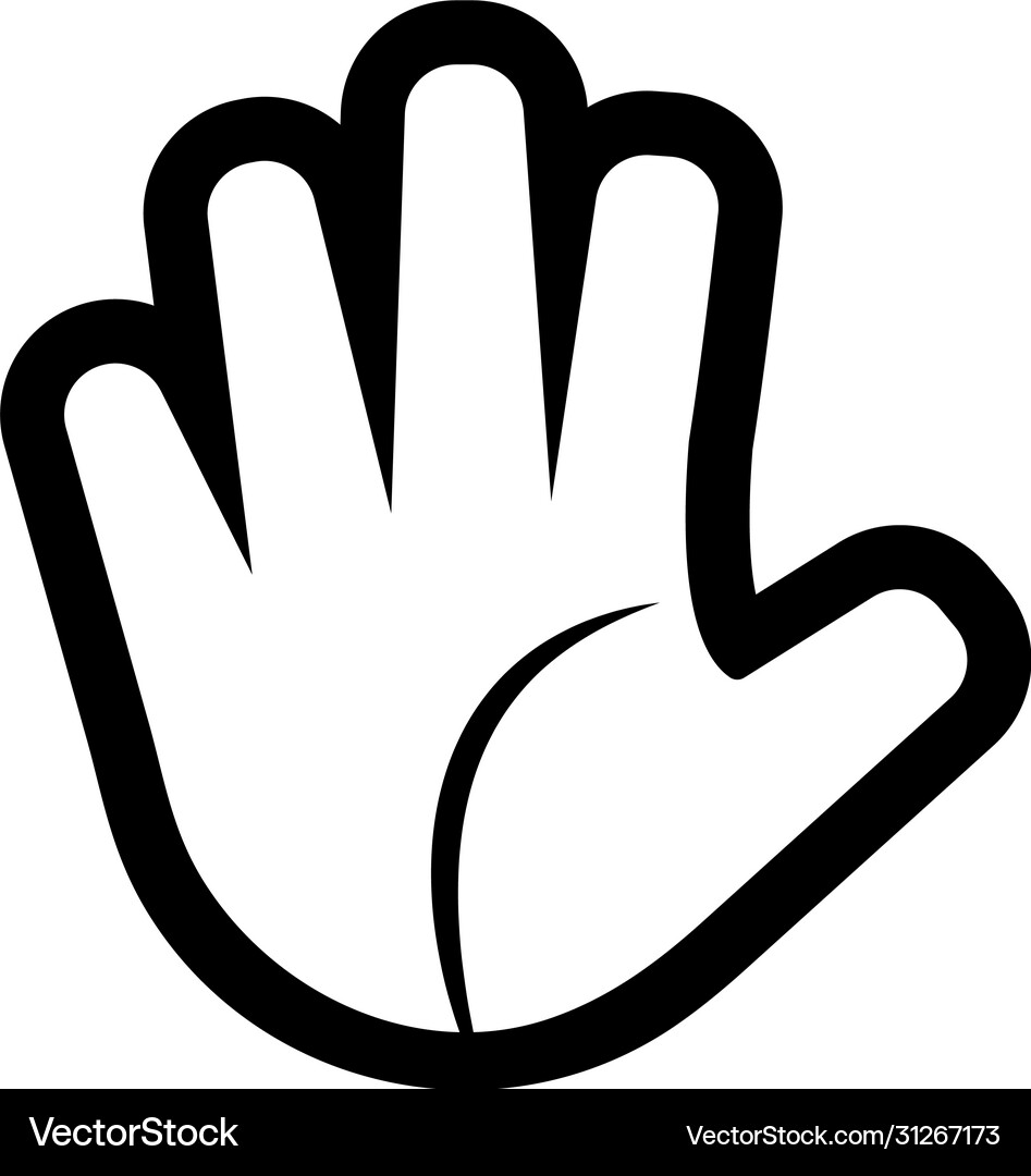 Palm Hand Gesture Icons Royalty Free Vector Image