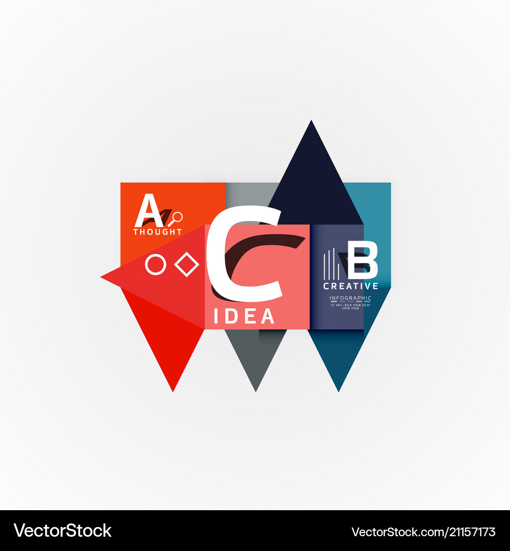 Paper option steps diagram infographic layout Vector Image