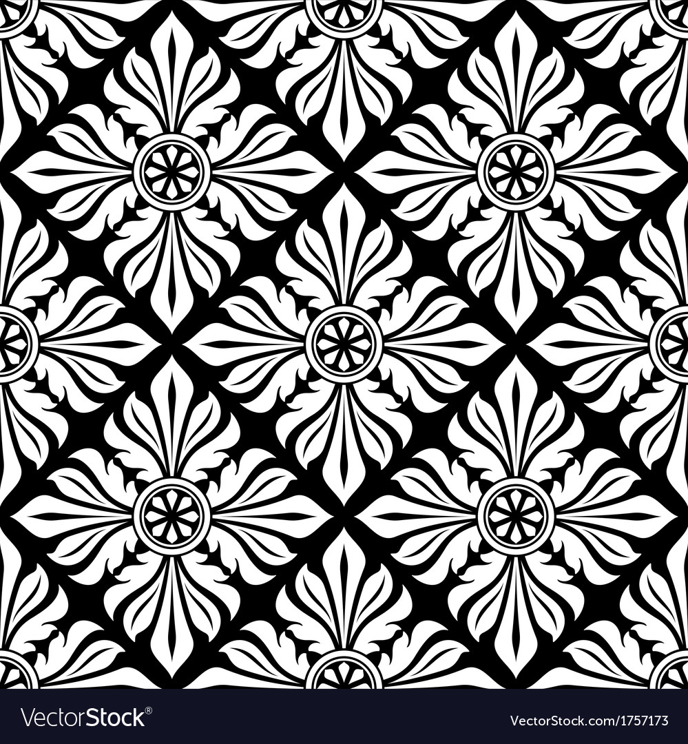 Seamless pattern with floral elements Royalty Free Vector