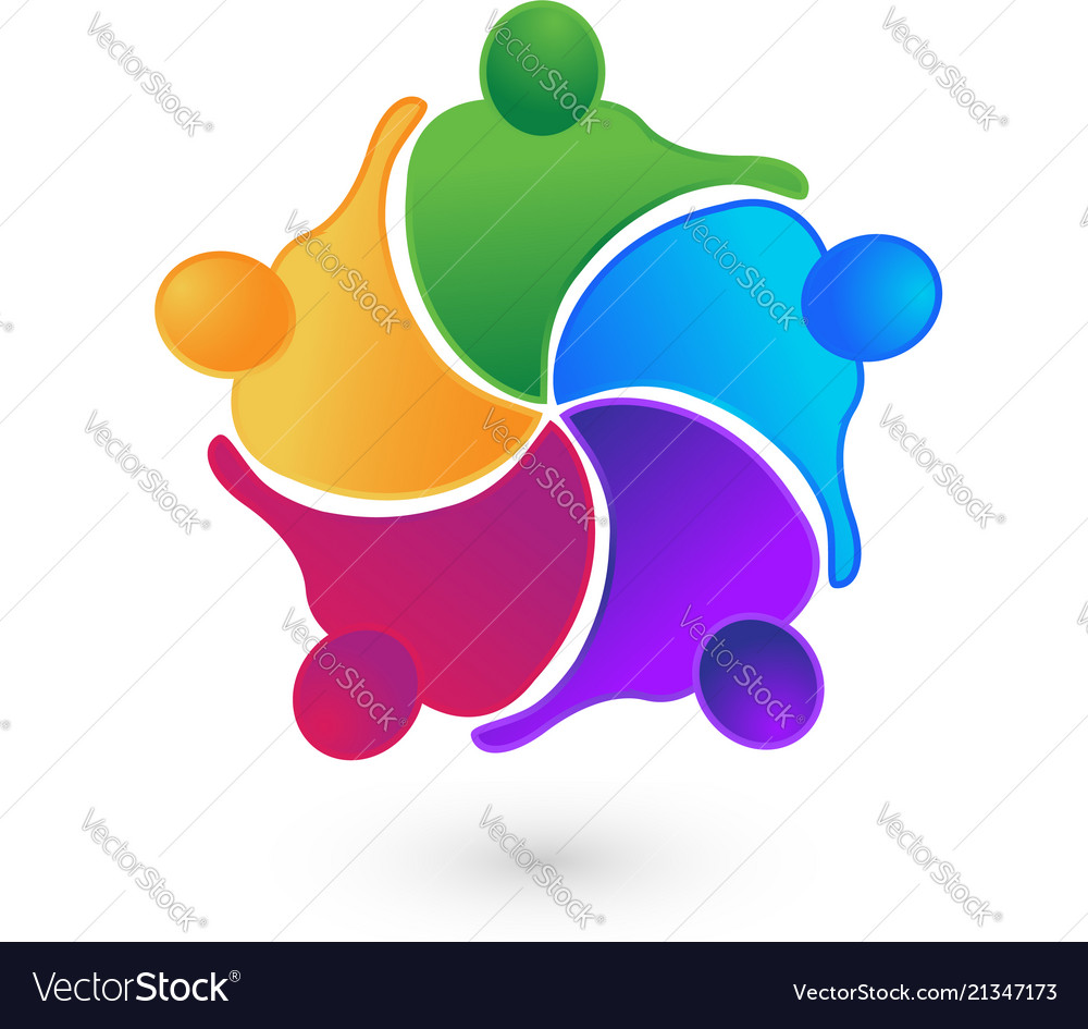 Teamwork people together community logo Royalty Free Vector Teamwork people together community logo Royalty Free Vector