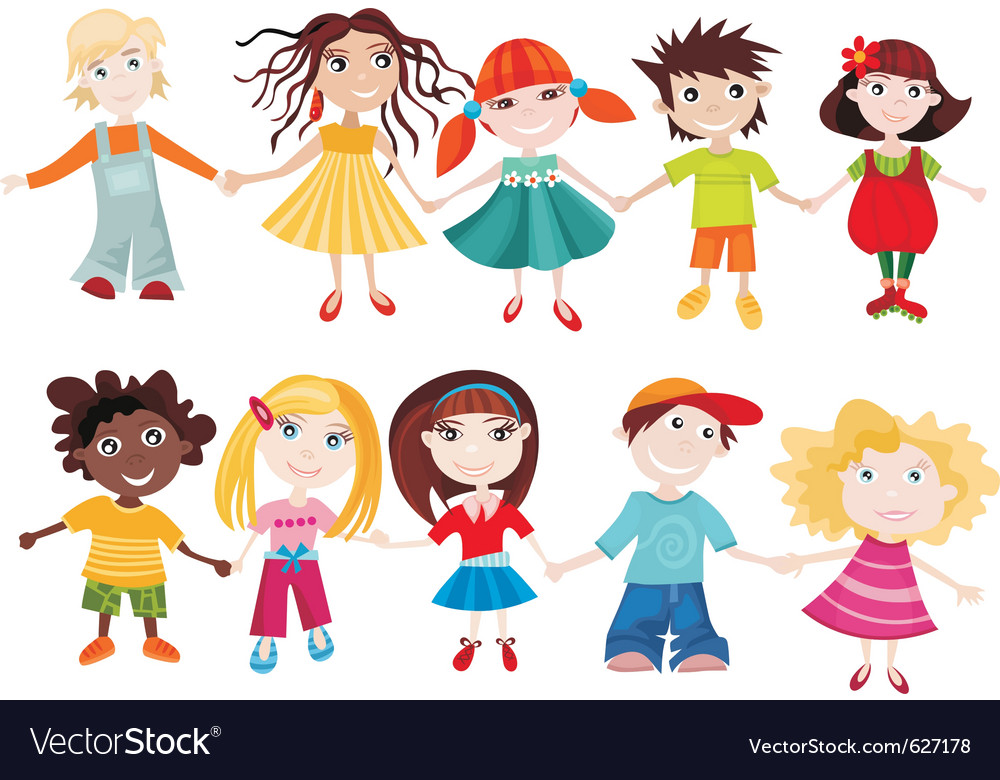 Children set Royalty Free Vector Image - VectorStock