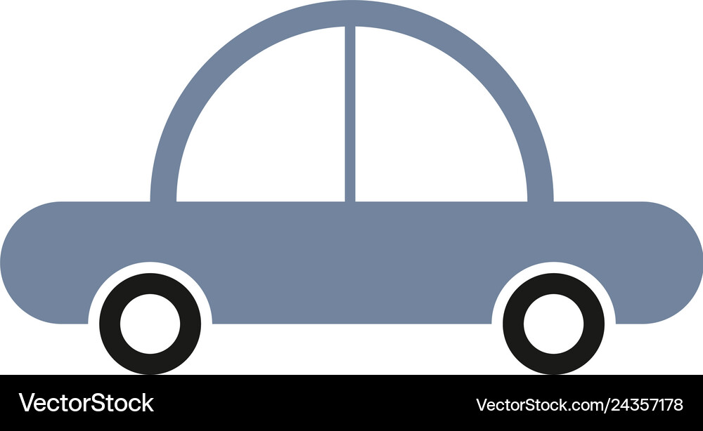City car simple art geometric Royalty Free Vector Image