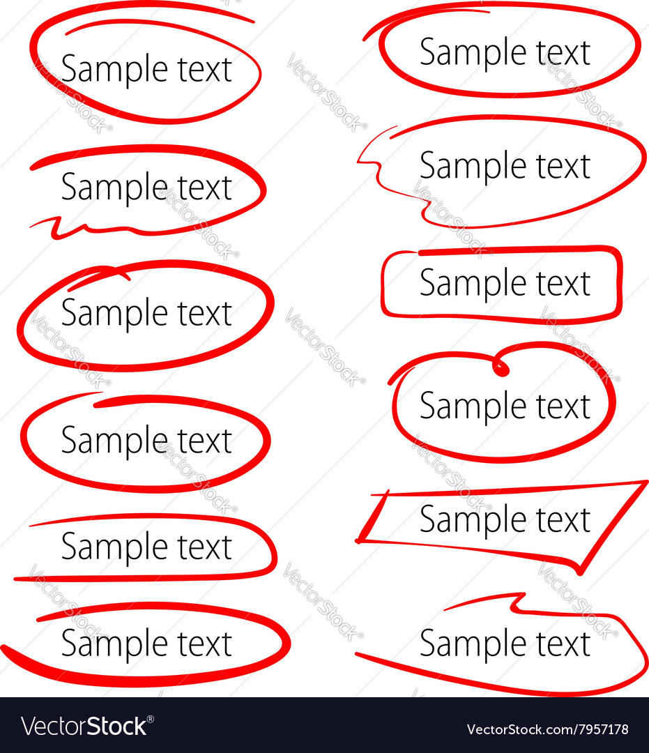 Highlighter elements Royalty Free Vector Image