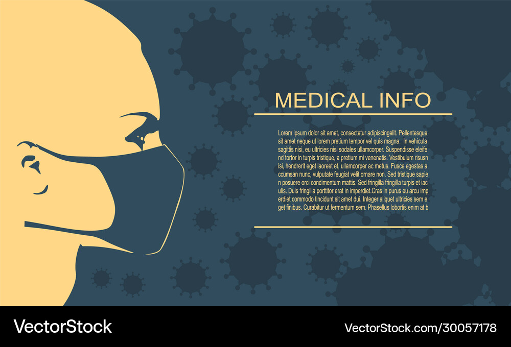 Human wearing a medical mask Royalty Free Vector Image