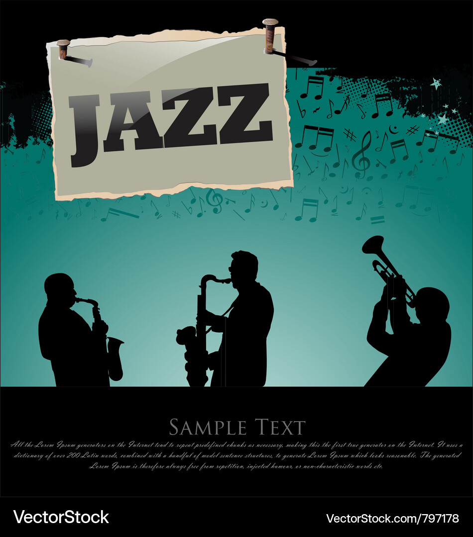 Jazz background Royalty Free Vector Image - VectorStock