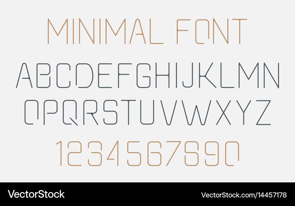 Minimal font Royalty Free Vector Image - VectorStock