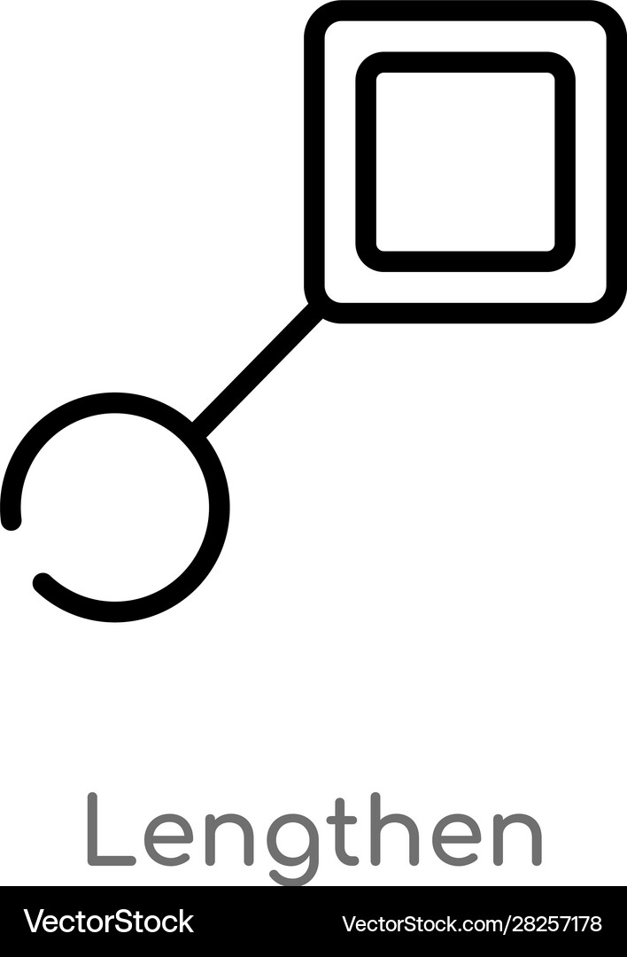 Outline lengthen icon isolated black simple line Vector Image