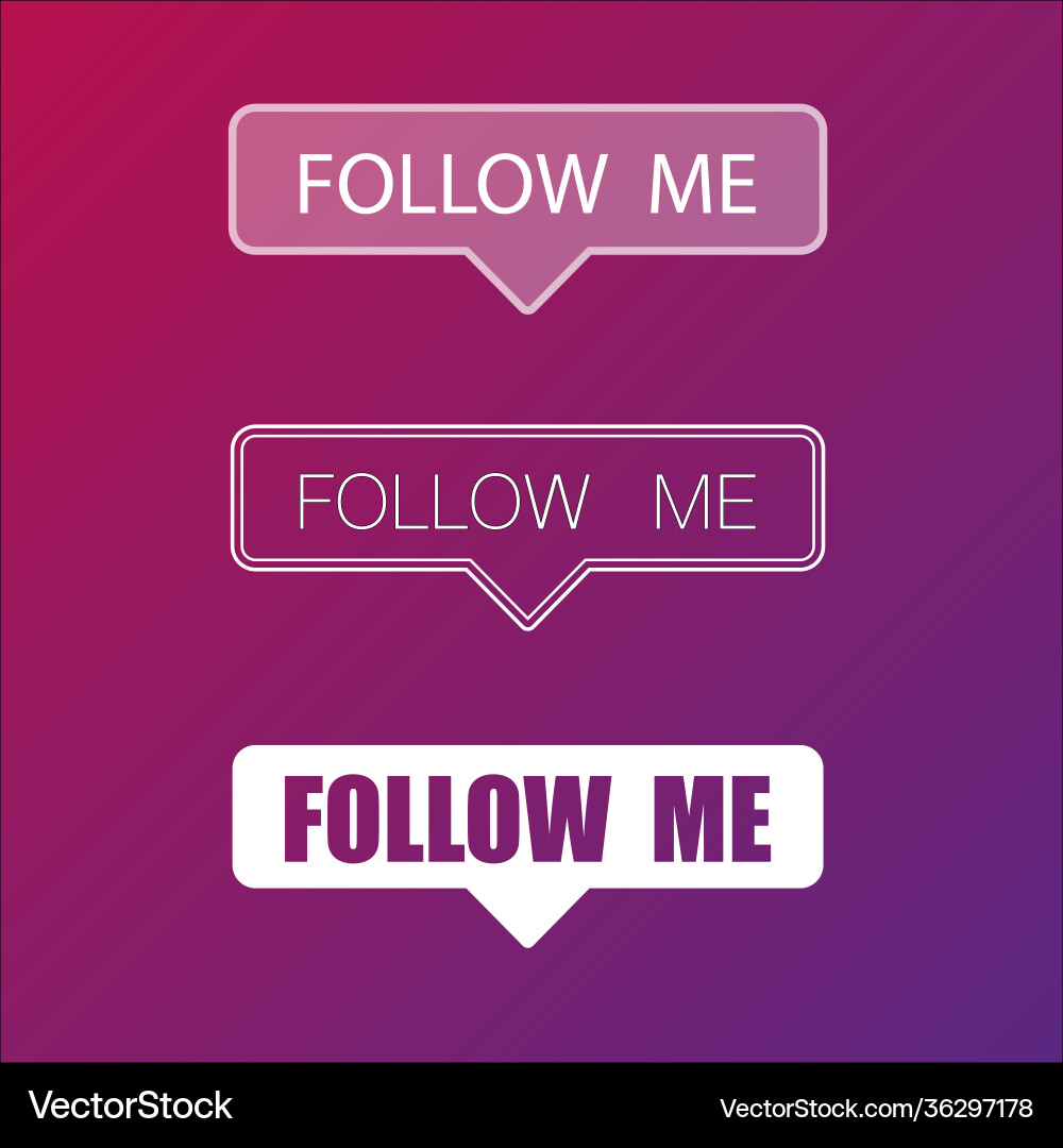 Social media follow me frame background Royalty Free Vector