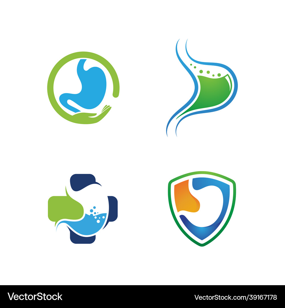 Stomach care icon designs concept Royalty Free Vector Image