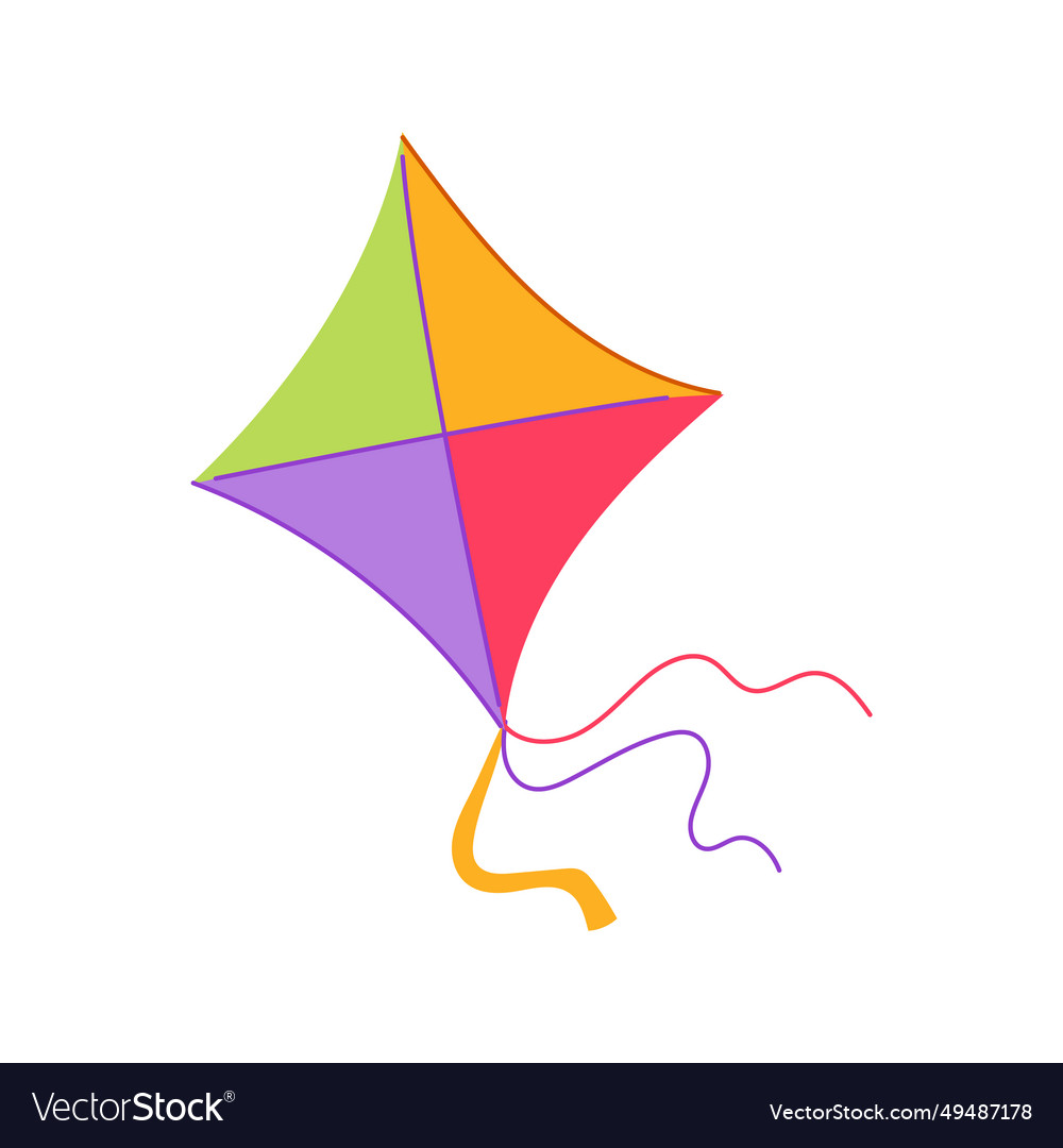 Toy kite cartoon Royalty Free Vector Image - VectorStock