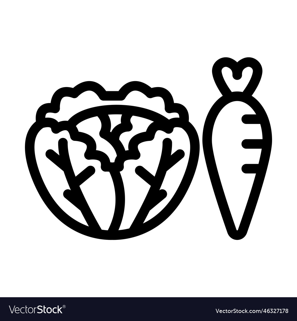 Vegetables thick line icon for personal Royalty Free Vector