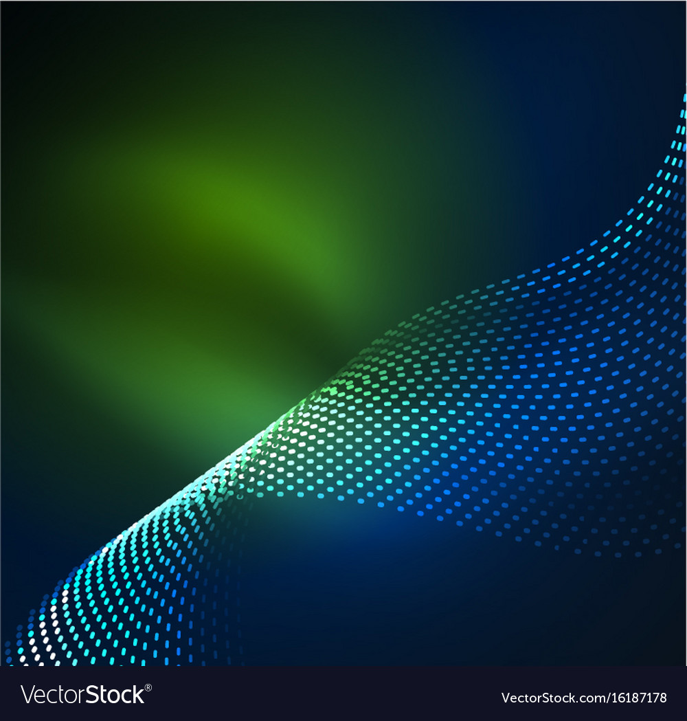 Wave particles background Royalty Free Vector Image