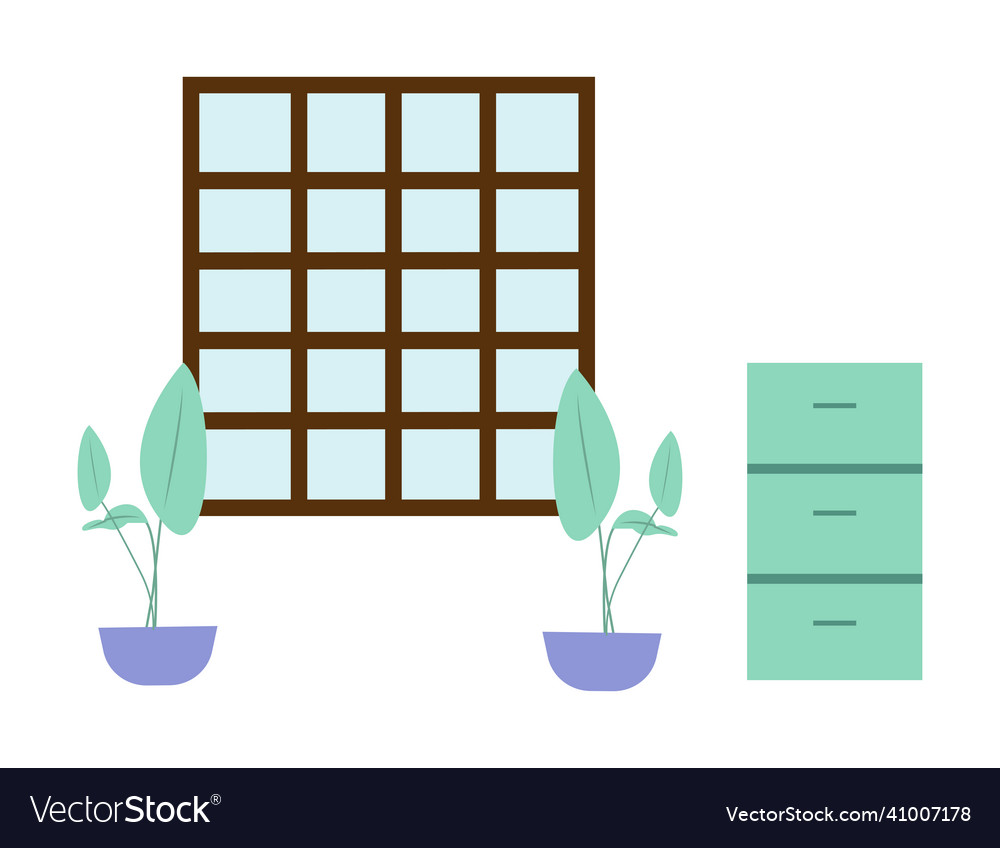 Window interior Royalty Free Vector Image - VectorStock