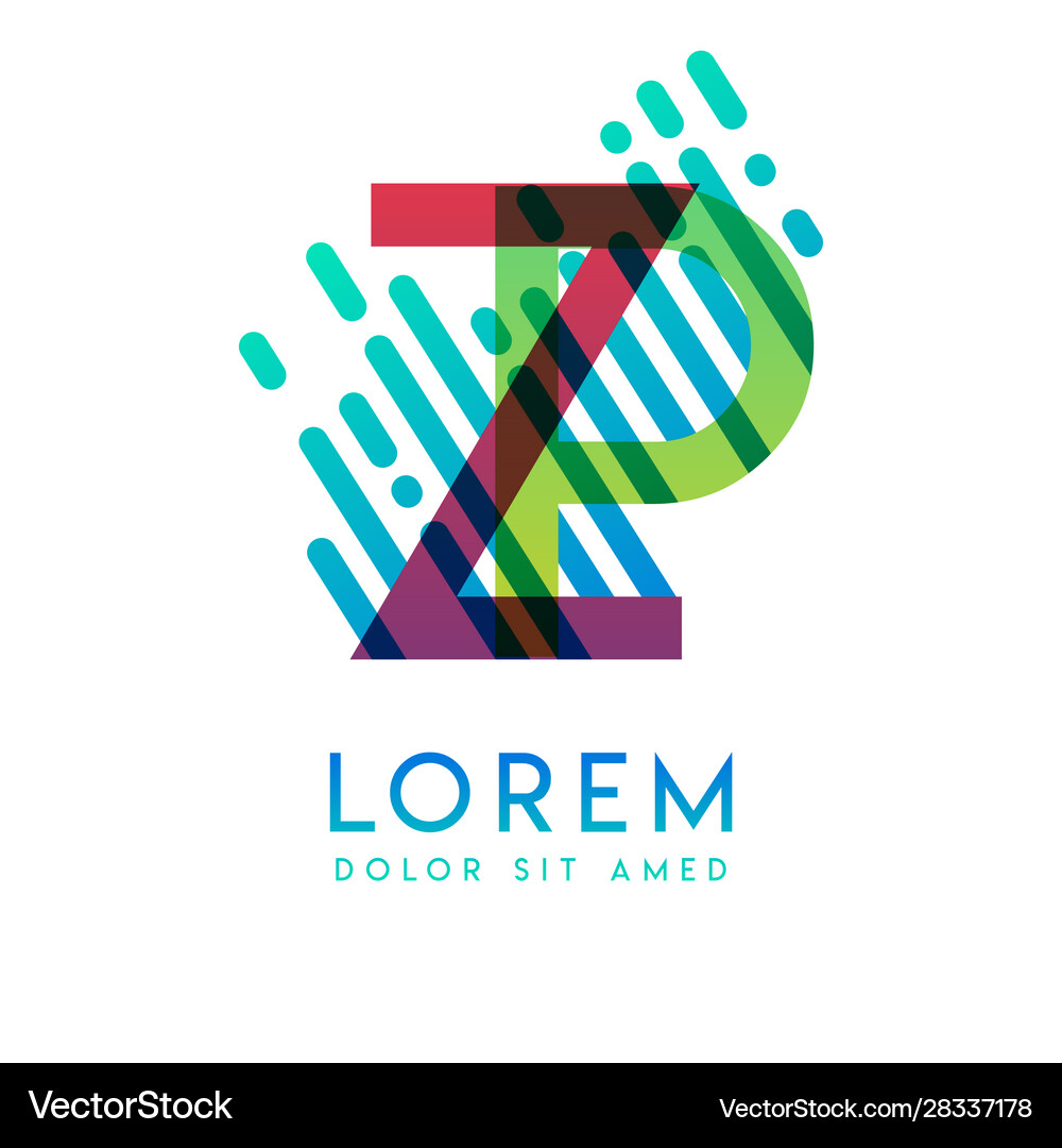 Zp logo with theme galaxy speed and style Vector Image