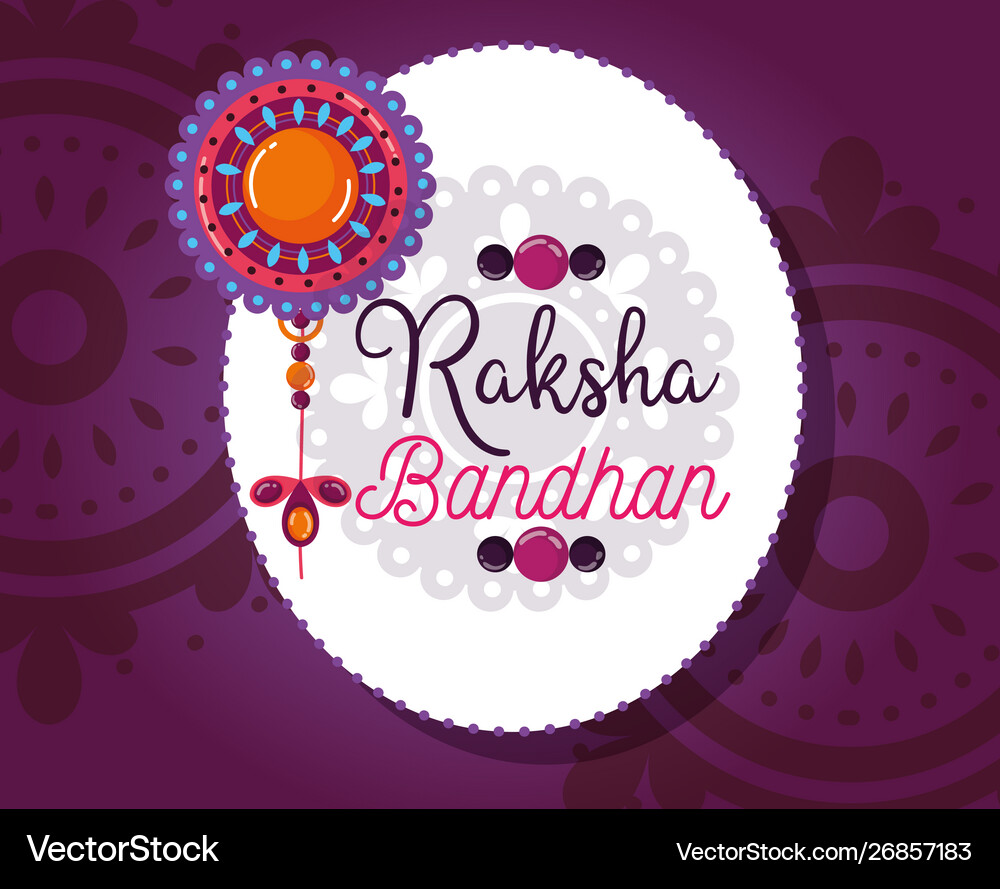 Happy raksha bandhan poster design Royalty Free Vector Image