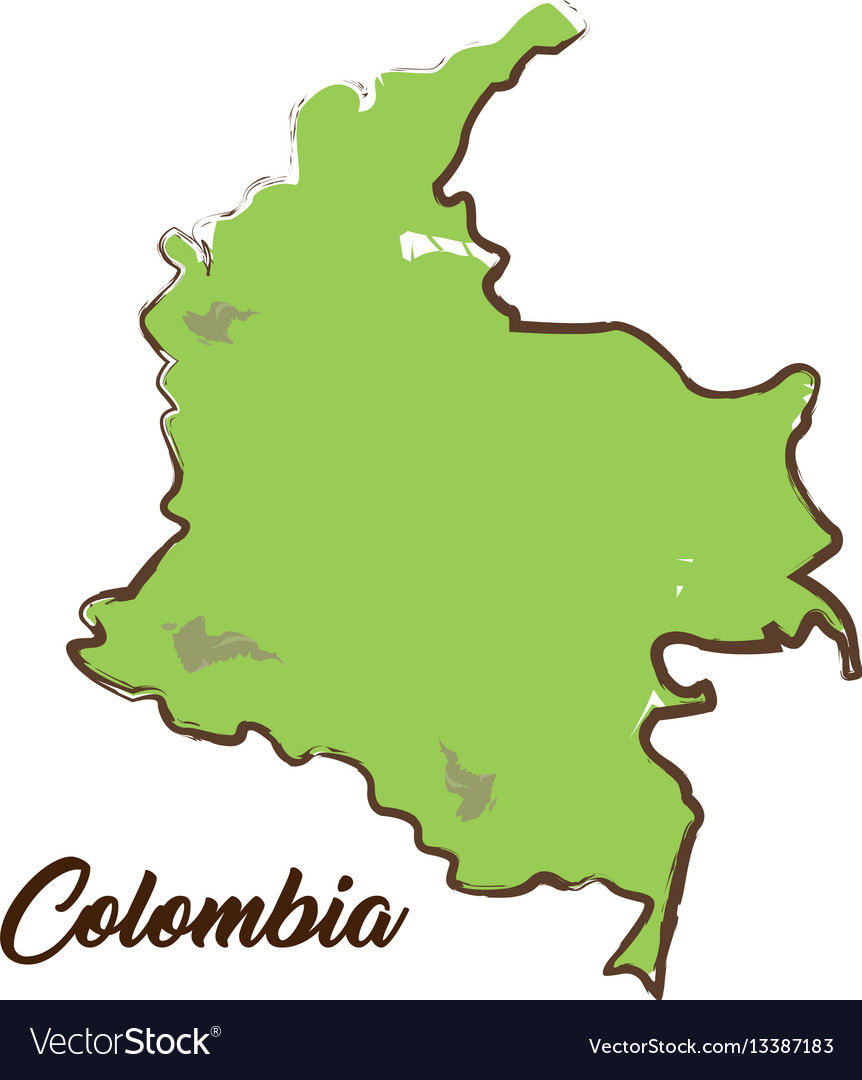 Isolated colombian map Royalty Free Vector Image