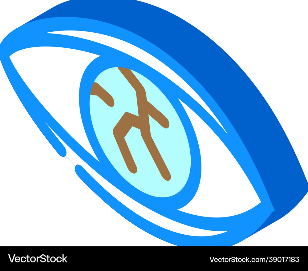 Lens injury ophthalmology isometric icon Vector Image