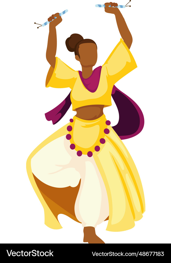 Navratri dancer woman Royalty Free Vector Image