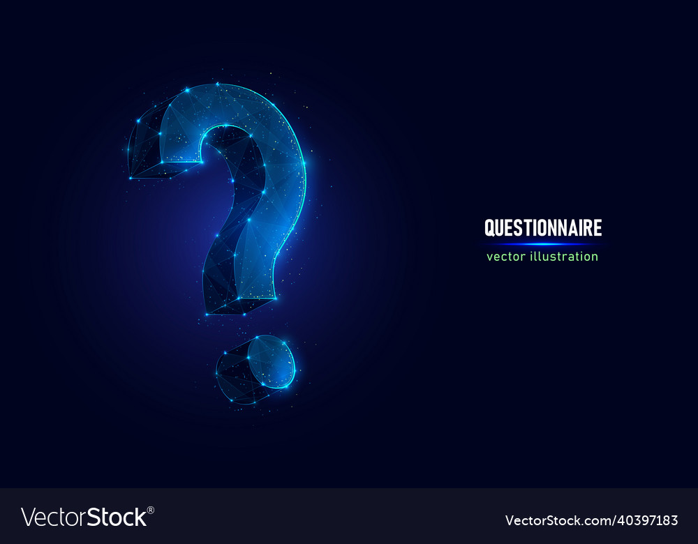 Question mark low poly Royalty Free Vector Image