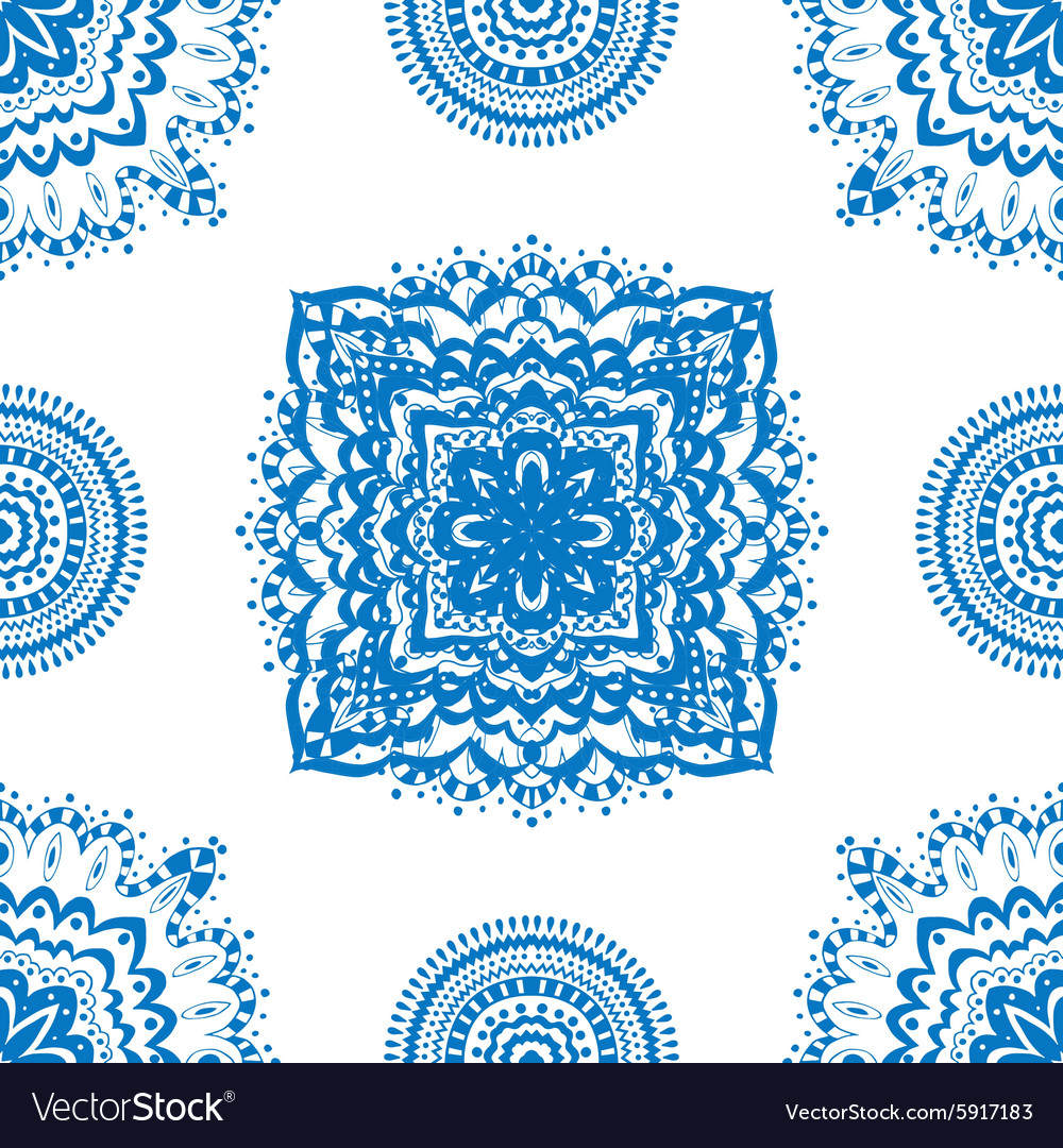 Seamless blue pattern Royalty Free Vector Image