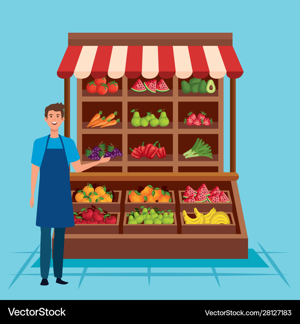 Shop seller man design Royalty Free Vector Image